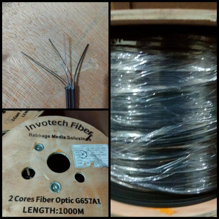 Jual dropcore 1 core 2 core 3 seling INVOTECH kabel fiber optik - 2c 3s ...