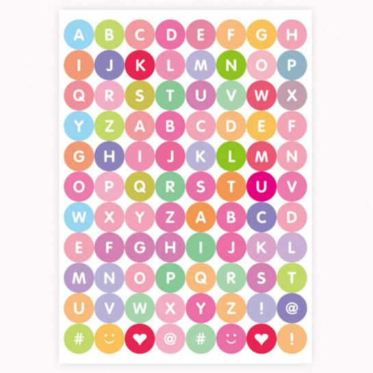 Jual Sticker Letter scrapbook DIY jurnal alphabet huruf angka circle ...