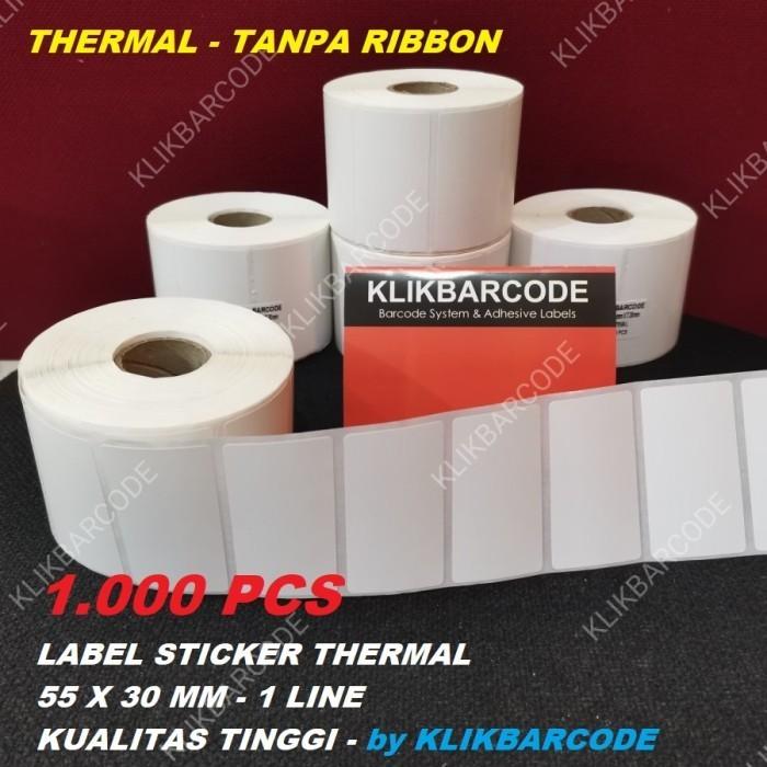 Jual Stiker Label Barcode Thermal 55x30 mm / 55 x 30 mm / 55x30mm 1.000 lbl - Kota Semarang ...