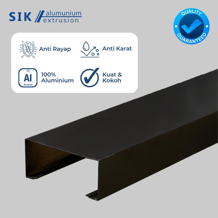 Jual Aluminium Open Back Polos Profile 0428 Kusen 3 Inch - Coating ...