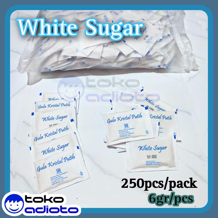 Jual Gula Sachet Kotak 250pcs 6gr / Gula Putih Kristal / Gula Pasir ...