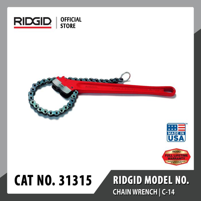 Jual RIDGID Pipe Chain wrench Heavy Duty C-14-31315 - Jakarta Pusat ...
