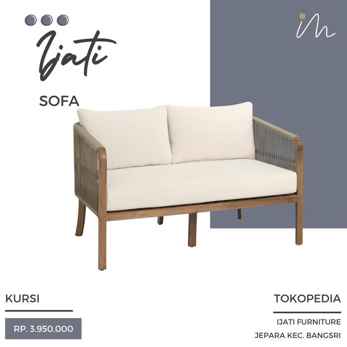 Jual Sofa Outdoor Minimalis 2 Seater Kayu Jati Kobinasi Tali Rope - Kab. Jepara - ijati ...
