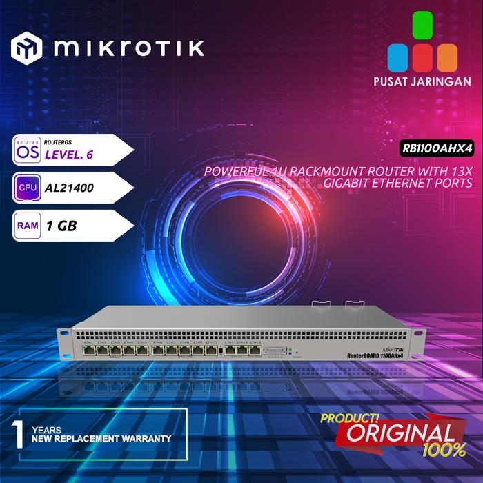Jual MIKROTIK RB1100AHX4 1U rackmount router with 13x Gigabit Ethernet - Jakarta Pusat - Pusat ...