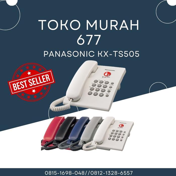 Jual Panasonic KX-TS505 RESMI 2Tahun - Telepon Kantor Rumah - Merah, KXTS 505 - Jakarta Barat ...
