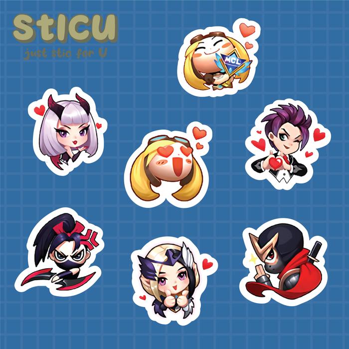 Promo MOBILE LEGENDS STICKER PACK - STIKER HELM CASE HP LAPTOP TUMBLER ...