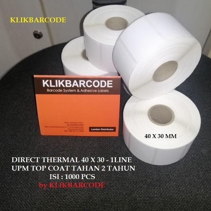 Jual Barcode Label Mixue Thermal 40 x 30 Stiker 40x30 mm 1 Line 1000 ...