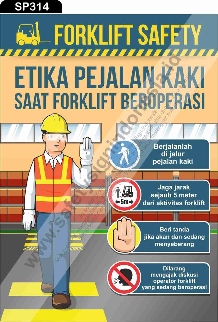 Jual SP314 Poster K3 Safety A2 Blok - Forklift Safety - Kota Cimahi ...