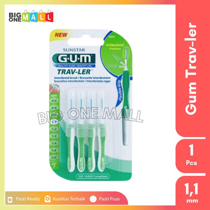 Jual GUM Travler Interdental Brush, Gum Ortho Proxabrush 1612, 1414 ...