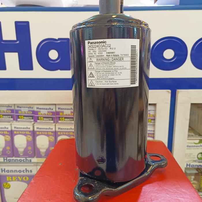 Jual KOMPRESOR AC PANASONIC 1 1/2 PK TYPE 2KS224 D3AC02 FREON R22 ...