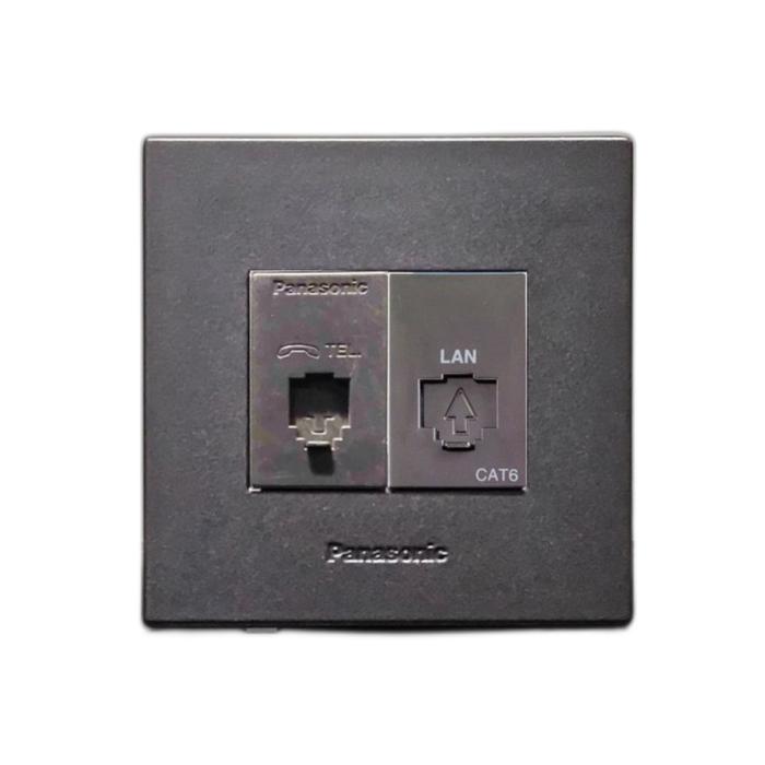 Jual Socket Telepon RJ11 Panasonic - Socket LAN RJ45 CAT6 HITAM - Kab ...