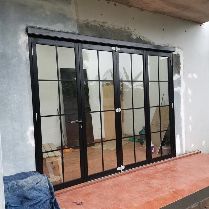 Jual kusen aluminium pintu folding&jendela ( ykk black coating) - Kab. Bogor - Synergy Aluminium ...