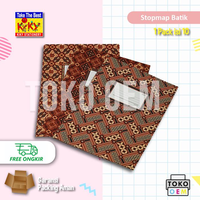 Jual KIKY STOPMAP BATIK MAP KERTAS FILE DOKUMEN IJAZAH 24.5X34.5CM (10 ...