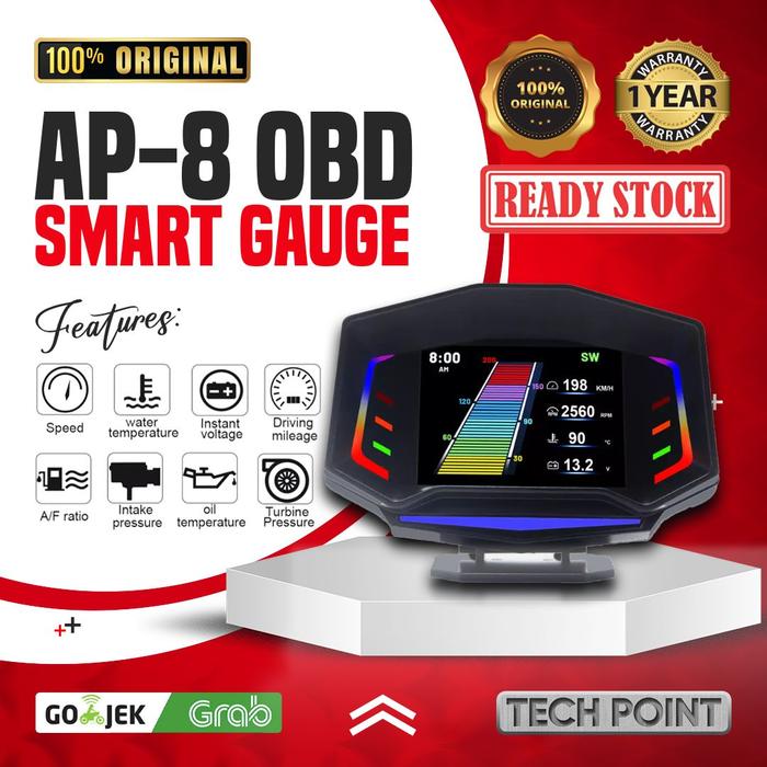Jual AP-8 Universal OBD Speedometer Digital RGB Smart Gauge Head Up Display - Kab. Sleman ...