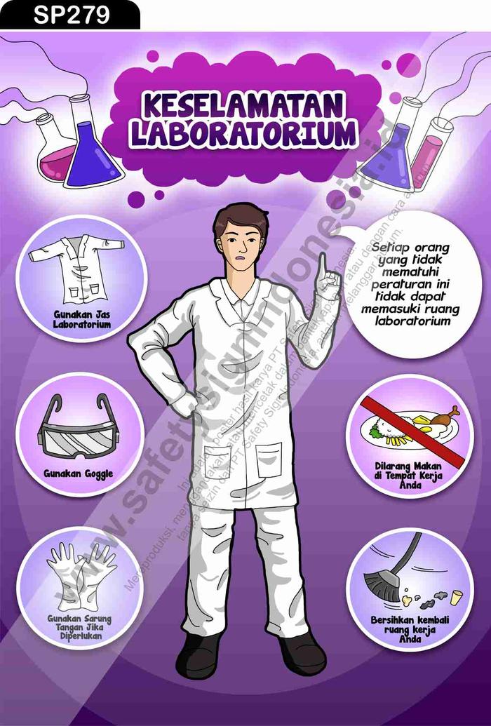 Jual SP279 Poster K3 Safety A2 Blok - Keselamatan Laboratorium - Kota ...