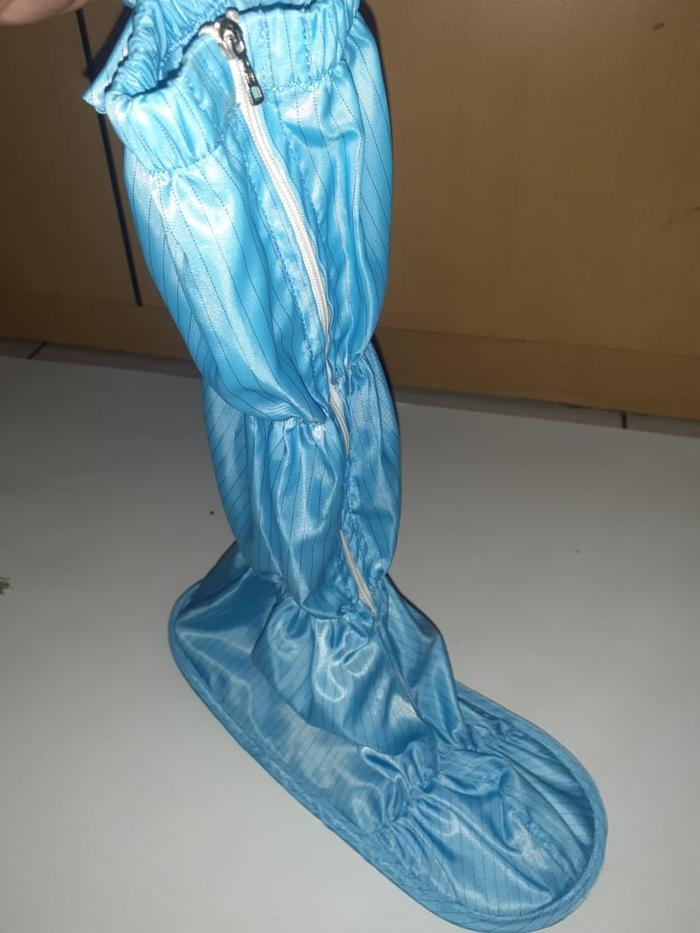 Jual Shoe Cover Sepatu Booties ESD Antistatic - Tinggi, Biru Muda - Kab ...