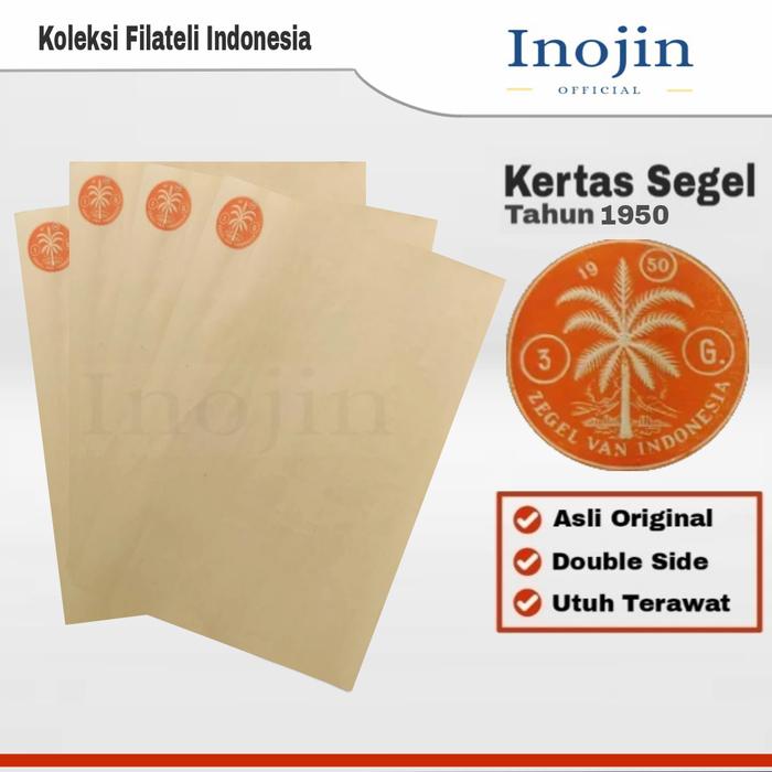 Jual Kertas Segel Tahun 1950 Asli Original - Kab. Bogor - Inojin ...