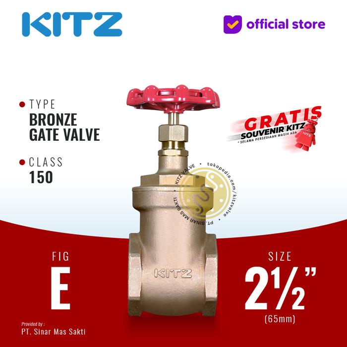 Promo KITZ Bronze Gate Valve Fig. 150 E , 2 1/2" - 65A - 65mm , Drat ...