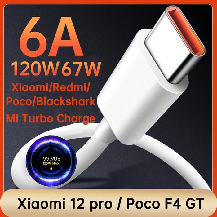 Jual XIAOMI kabel USB Type C 6A 67W-120W Poco X3 GT Redmi Note 11 Pro ...