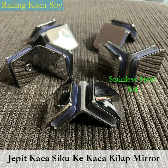 Promo JEPIT KACA KE KACA SHOWER MODEL SIKU SILVER KILAP MIRROR SUS 304 ...