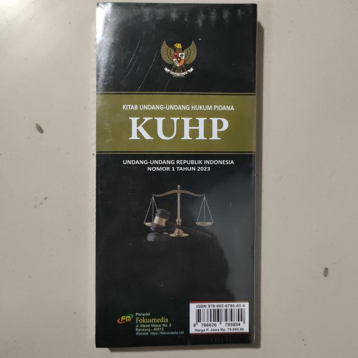 Jual Buku Kitab Undang-undang Hukum Pidana Kuhp Nomor 1 Tahun 2023 Di Seller Noelle - Cengkareng ...