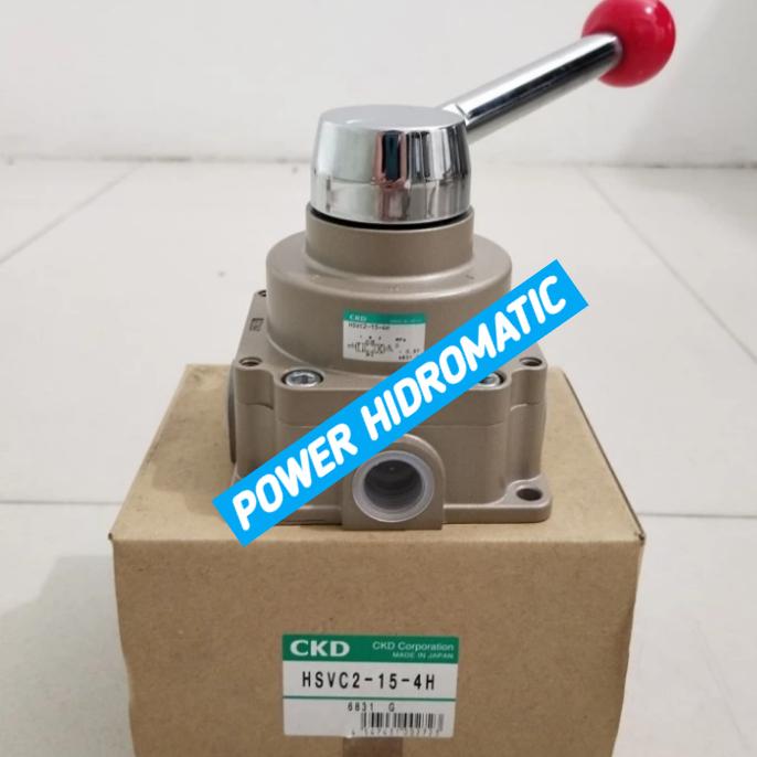 Jual Manual Switching Valve 4 Port Hand Valve HSVC2-15-4H CKD Pneumatic ...