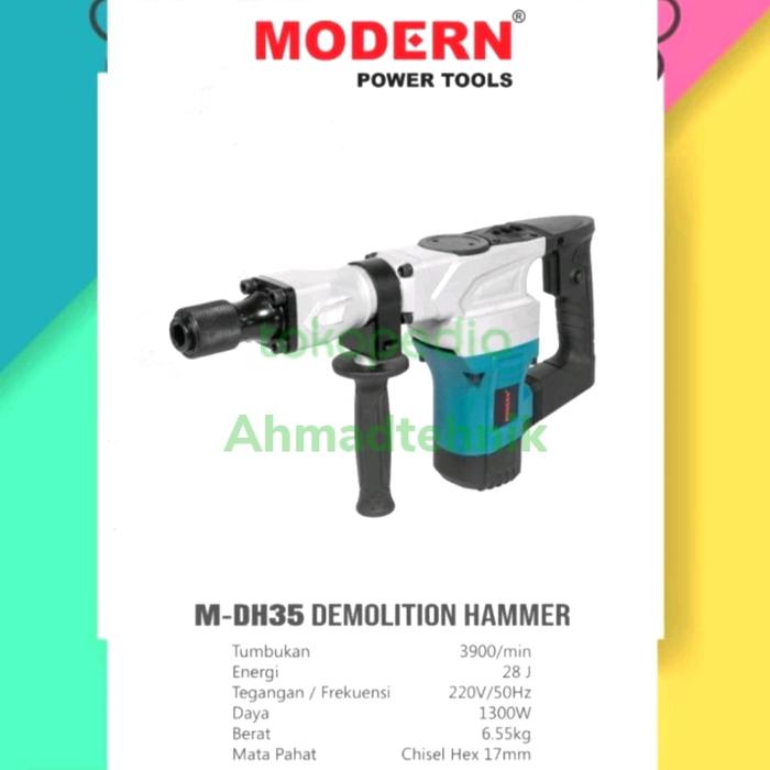 Jual MODERN MDH35 MESIN BOR BOBOK TEMBOK BETON / DEMOLITION HAMMER ...