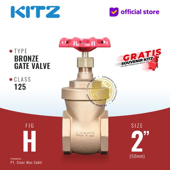 Promo KITZ Bronze Gate Valve Fig. 125 H , 2" - 50A - 50mm , Drat ...