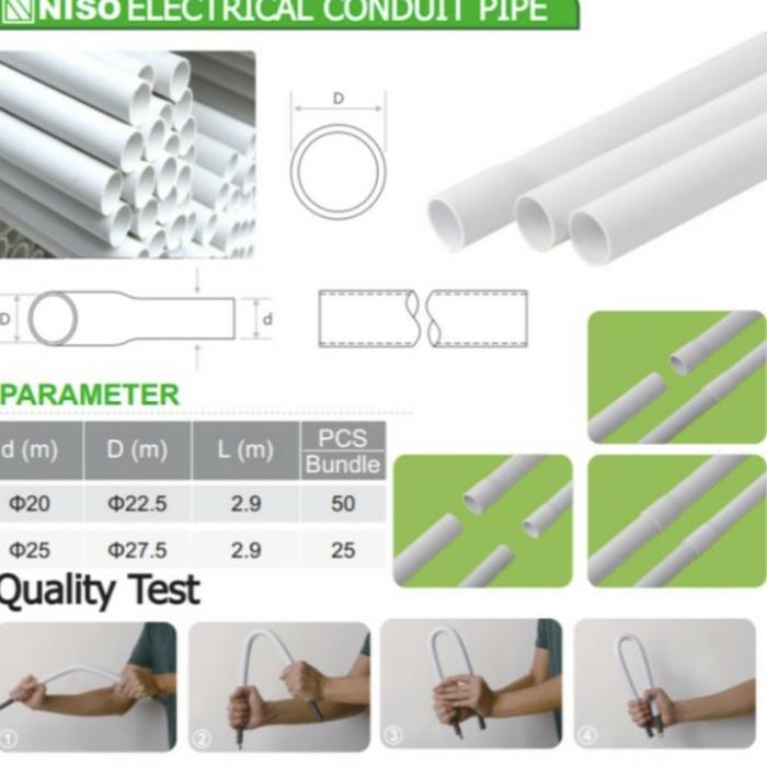 Jual pipa conduit 20mm NISO pipa listrik panjang 2.9meter - Kota Cimahi ...