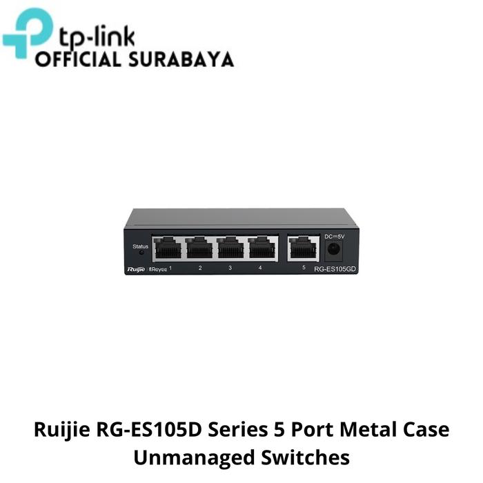 Jual Ruijie RG-ES105D Series 5 Port Metal Case Unmanaged Switches - Kota Surabaya - TP-Link ...
