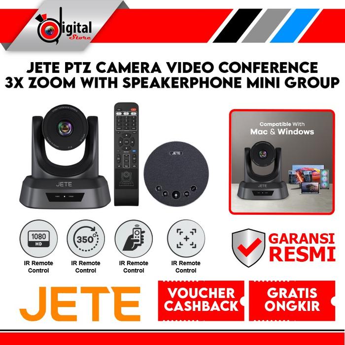 Jual JETE PTZ Camera Video Conference 3x Zoom With Speakerphone Mini ...