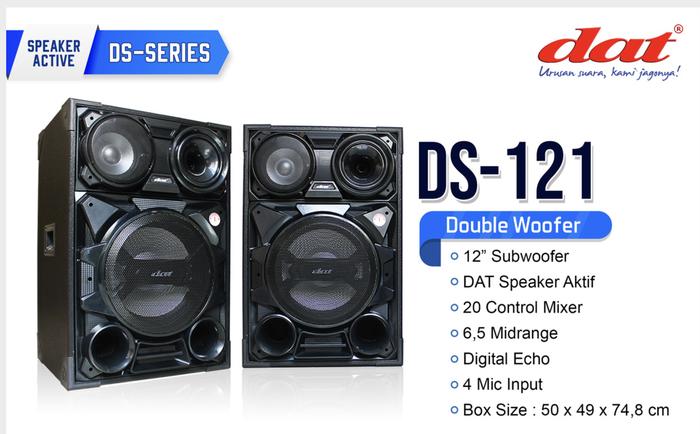 Jual speaker aktif dan pasif DAT DS 121 / DS121 subwofer 12 inch karaoke - Jakarta Barat - First ...