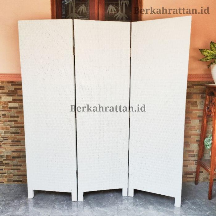 Jual Partisi Sketsel Pembatas Ruangan Rotan Sintetis Portable 2-4 Pintu ...