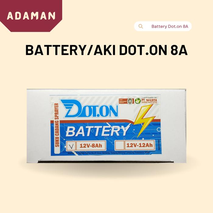 Jual DOT.ON - Baterai/Battery/Aki 12V-8A - Kota Bandar Lampung - Adaman Official Store | Tokopedia