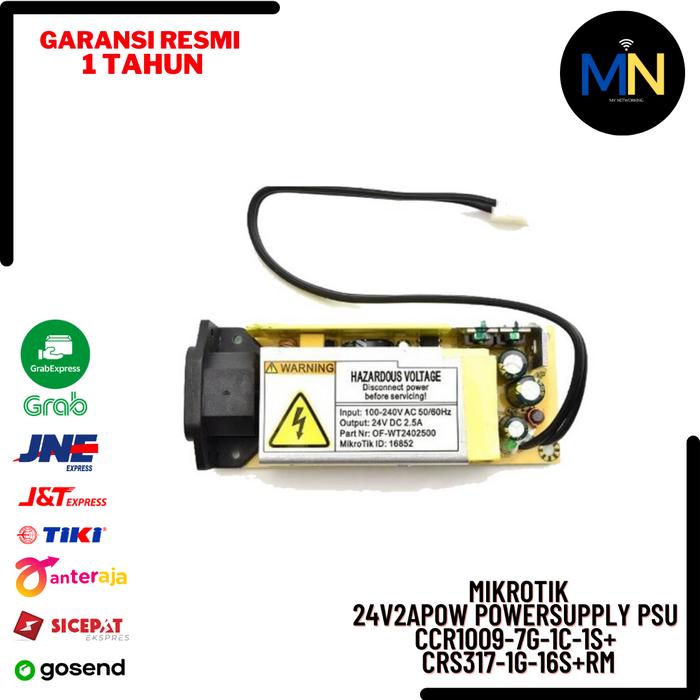 Jual MikroTik 24V2APOW Power Supply PSU CCR1009-7G-1C-1S+ CRS317-1G-16S ...