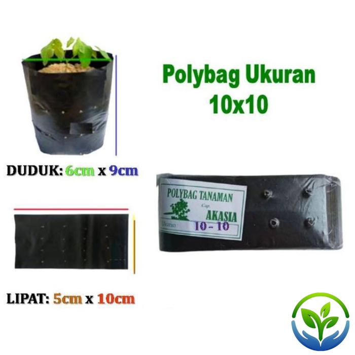 Jual Poly Bag Tanaman Plastik Kecil Per 10 Buah Ukuran 10.10, 10.12, 10 ...