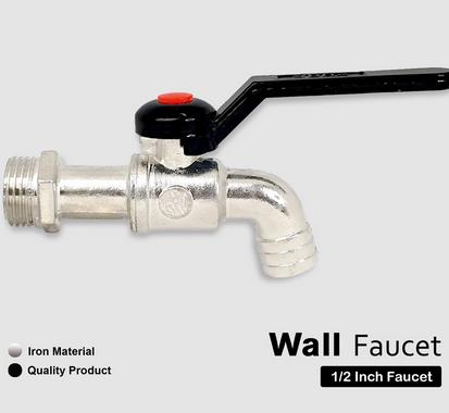 Jual Water Faucet Kran Keran Besi Tanam Tembok Katup Saluran Air Taman ...