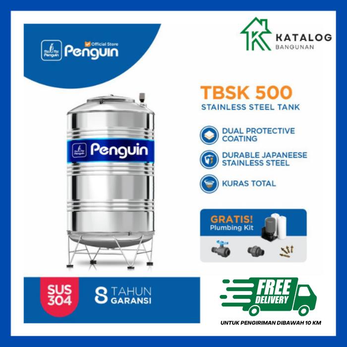 Jual Penguin TBSK 500 Liter - Toren Air Tangki Air Stainless Penguin ...