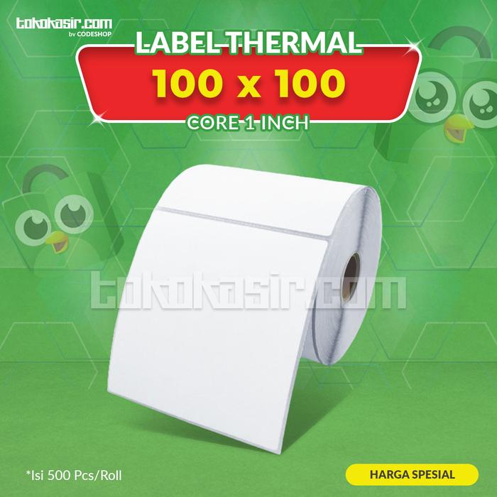 Jual Label Sticker Barcode 100x100 mm Thermal Transfer 10x10 cm 100 x ...
