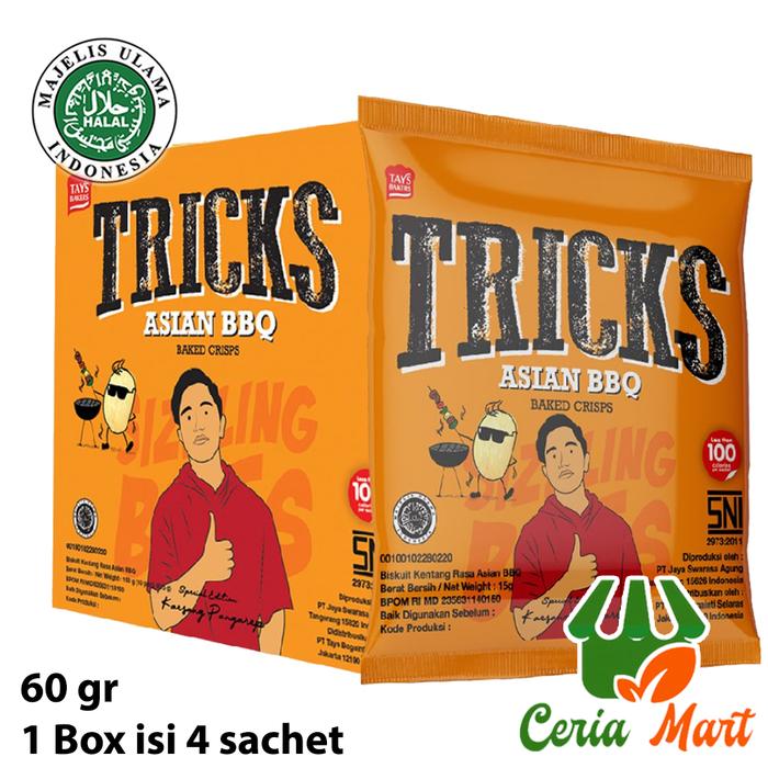 Promo Biskuit Kentang Tricks Baked Potato Chips Asian BBQ 60 gr Box isi 4 - Jakarta Barat ...