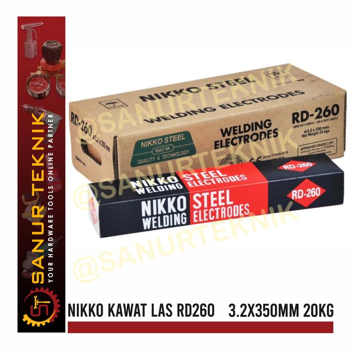 Jual NIKKO STEEL Welding Electrode Kawat Las RD 260 RD260 3.2mm 3.2 mm ...