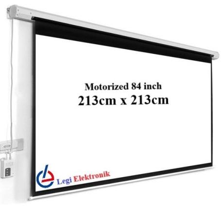 Jual Screen Projector Motorized 84" - Layar Proyektor Elektrik Remot 84 ...