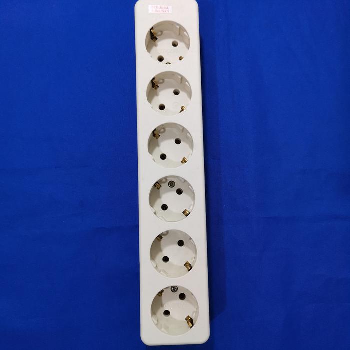 Jual ST168 Stop Kontak Terminal Arde 6 Lobang Outbow Uticon - Kota ...