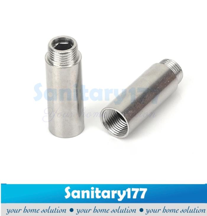 Jual Sok kran 8 cm stainless-sambungan pipa naple sock sokran 1/2 inci ...