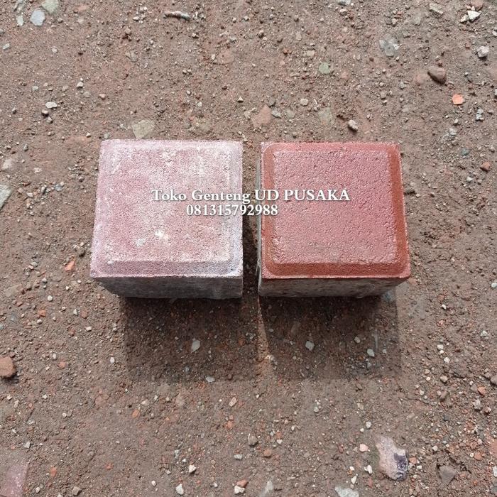 Jual Paving Block Tahu Kubus 10 x 10 x 8 Merah press mesin - Kota ...