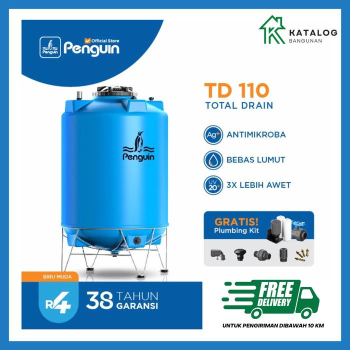 Jual Tangki Air Penguin TD 110 / Toren Air Penguin 1050 Liter Total ...