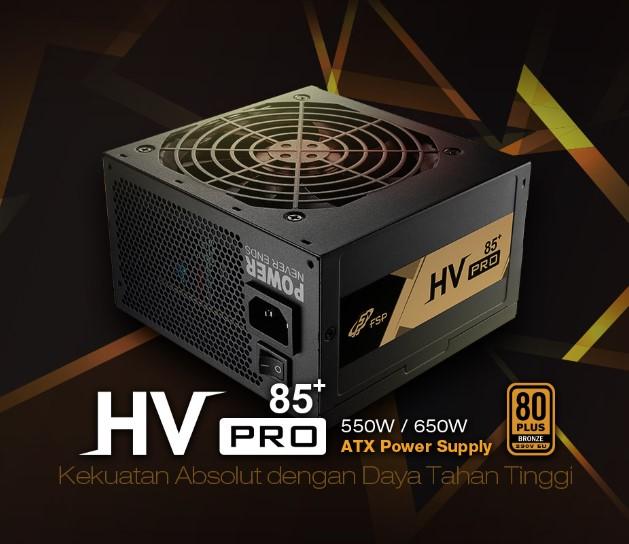 Promo FSP HV PRO 550w 80+ Bronze Power Supply Internal PC ATX PSU PFC ...