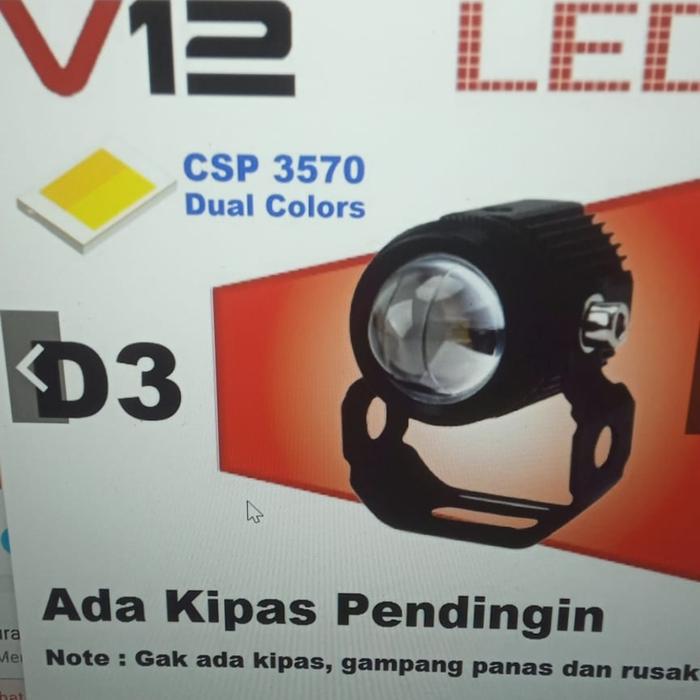 Jual Lampu LED Q2 D3 F2 Mini Shooting Light Putih Kuning Focus V12 ...