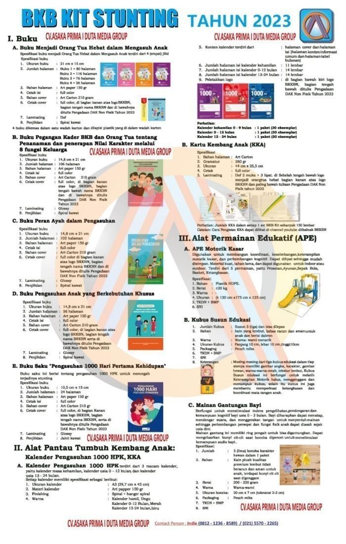 Jual SET BKB STUNTING RAB TAHUN 2023 - Kota Tangerang - asaka mandiri ...