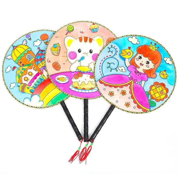 Jual Mainan Edukasi Anak DIY Mewarnai Kipas Kain / Coloring Fan - Kab ...